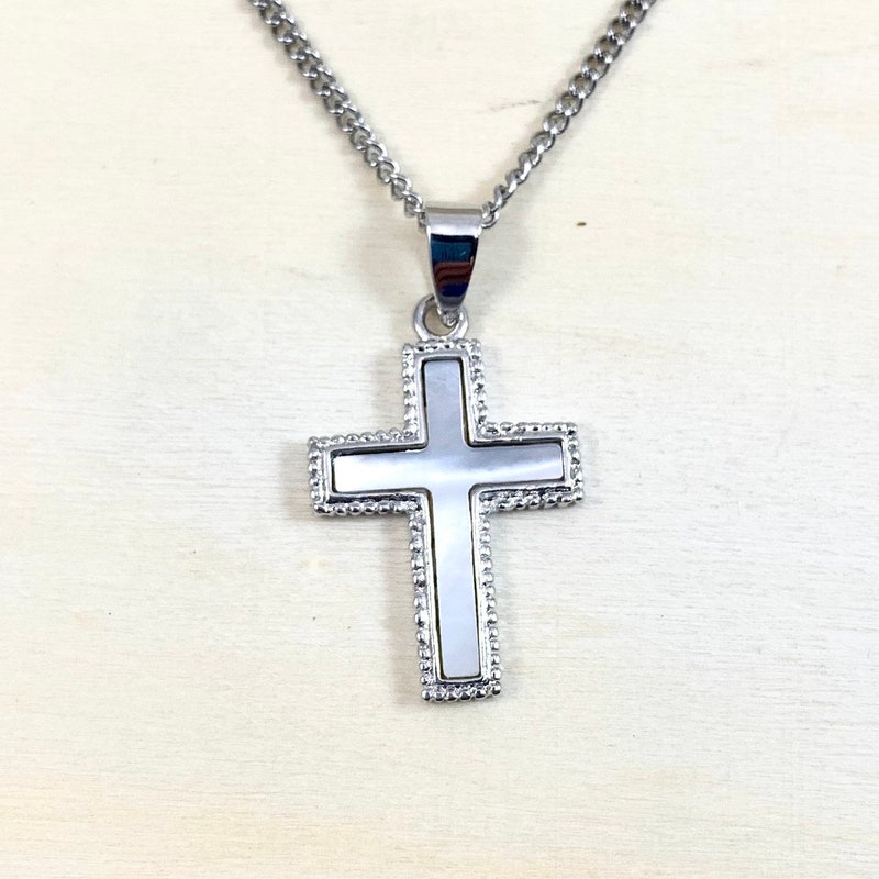 Pearl Cross Necklace - Etsy