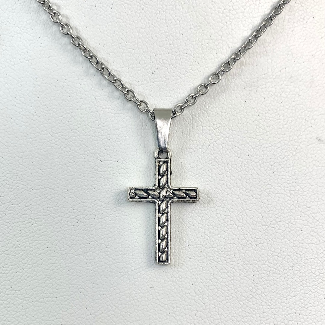 Christian Cross Necklace Long Cross Necklace Cross Choker - Etsy