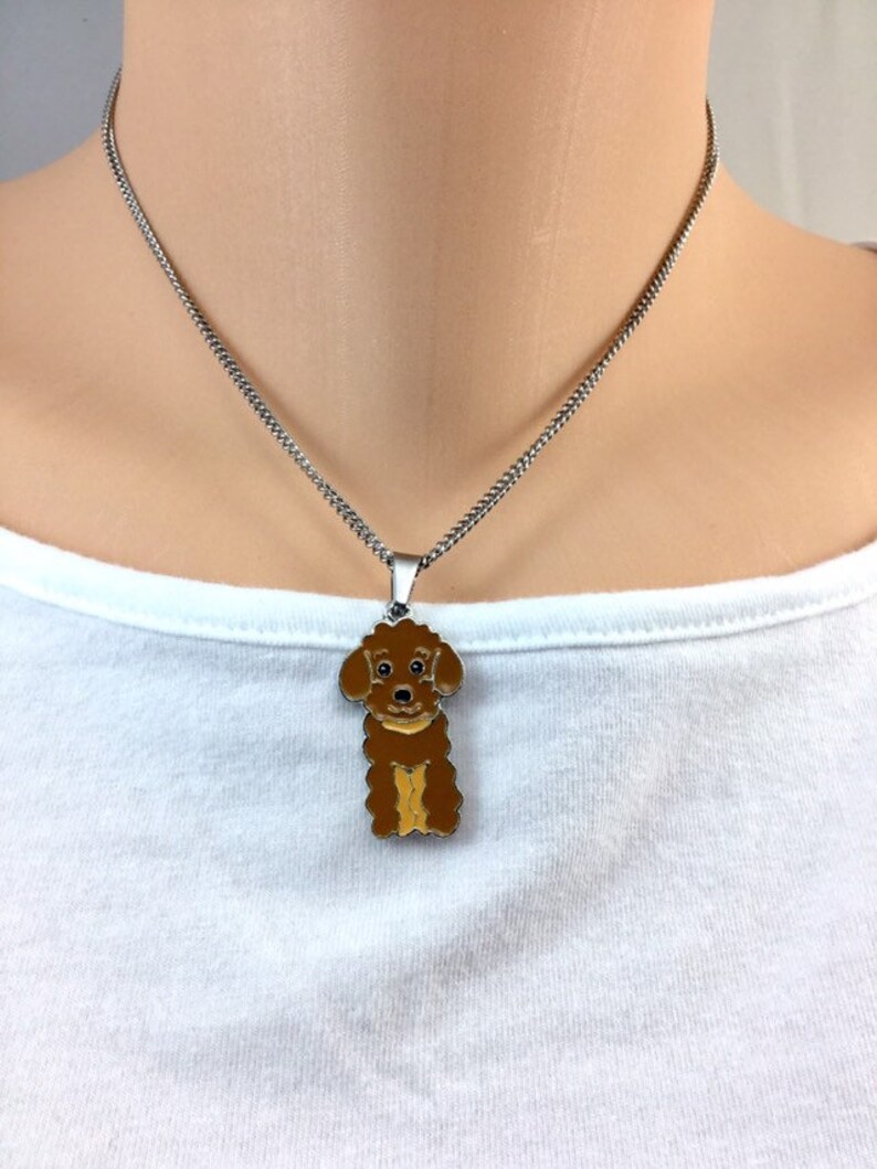 Poodle Necklace Poodle Jewelry Poodle Gift Dog Charm | Etsy