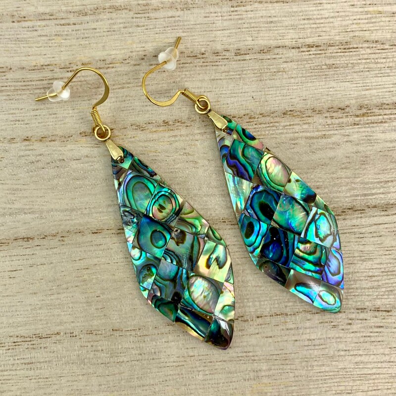 Abalone Earrings Dangle - Etsy