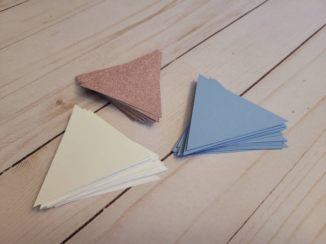 Triangle Cardstock Die Cuts - Triangle Cutouts - DIY Triangle Banner - Etsy