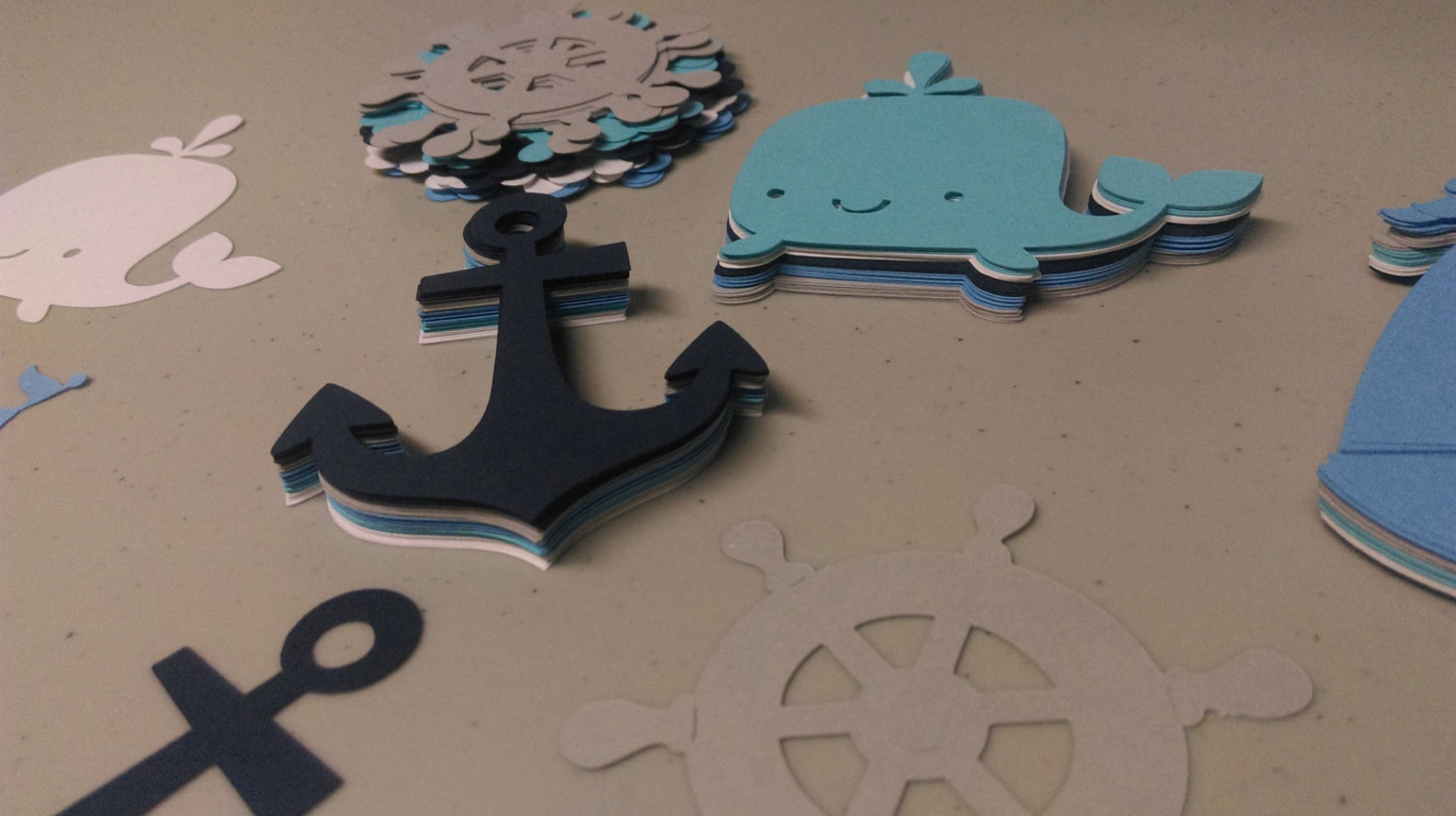 Nautical Cutouts, Anchor, Ship Wheel, Whale, Sail Boat Die Cuts ...