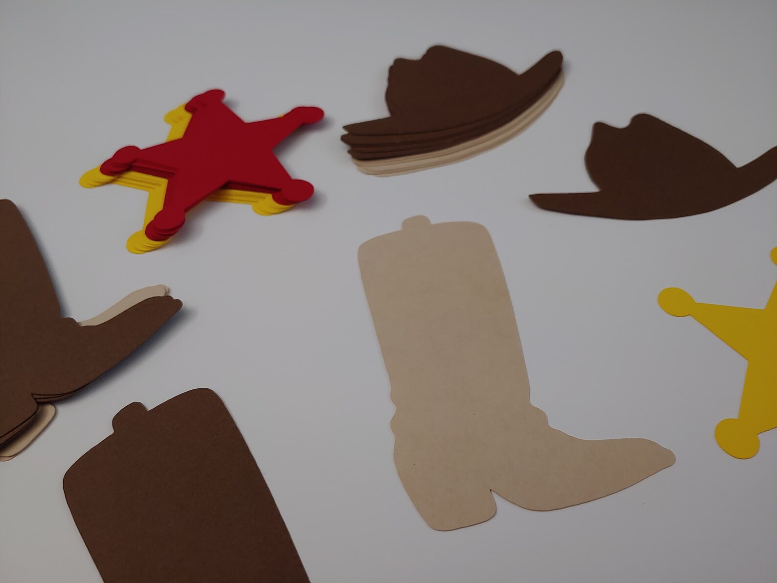Cowboy Cutouts Cowboy Boots Cutouts Sheriff Badge Cutouts - Etsy