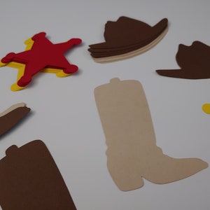 Cowboy Cutouts - Cowboy Boots Cutouts - Sheriff Badge Cutouts - Cowboy ...