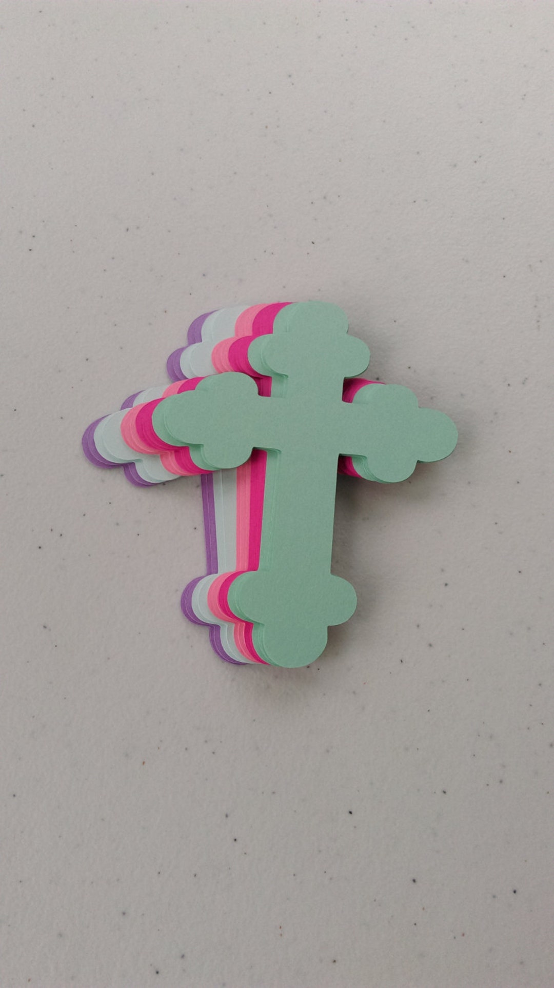 Cross Die Cut Shapes, Paper Crosses, Cross Note Cards, 5 Shades of Teal ...