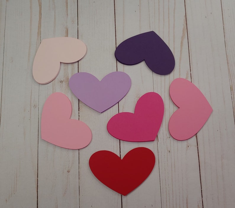 Valentine Heart Cutouts Heart Die Cuts Valentine's Day - Etsy