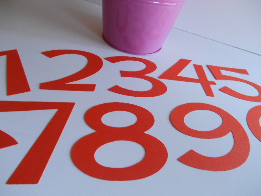 Numbers 1-12, DIY Birthday Banner, Tags, Place Settings, Party Decor (3 ...