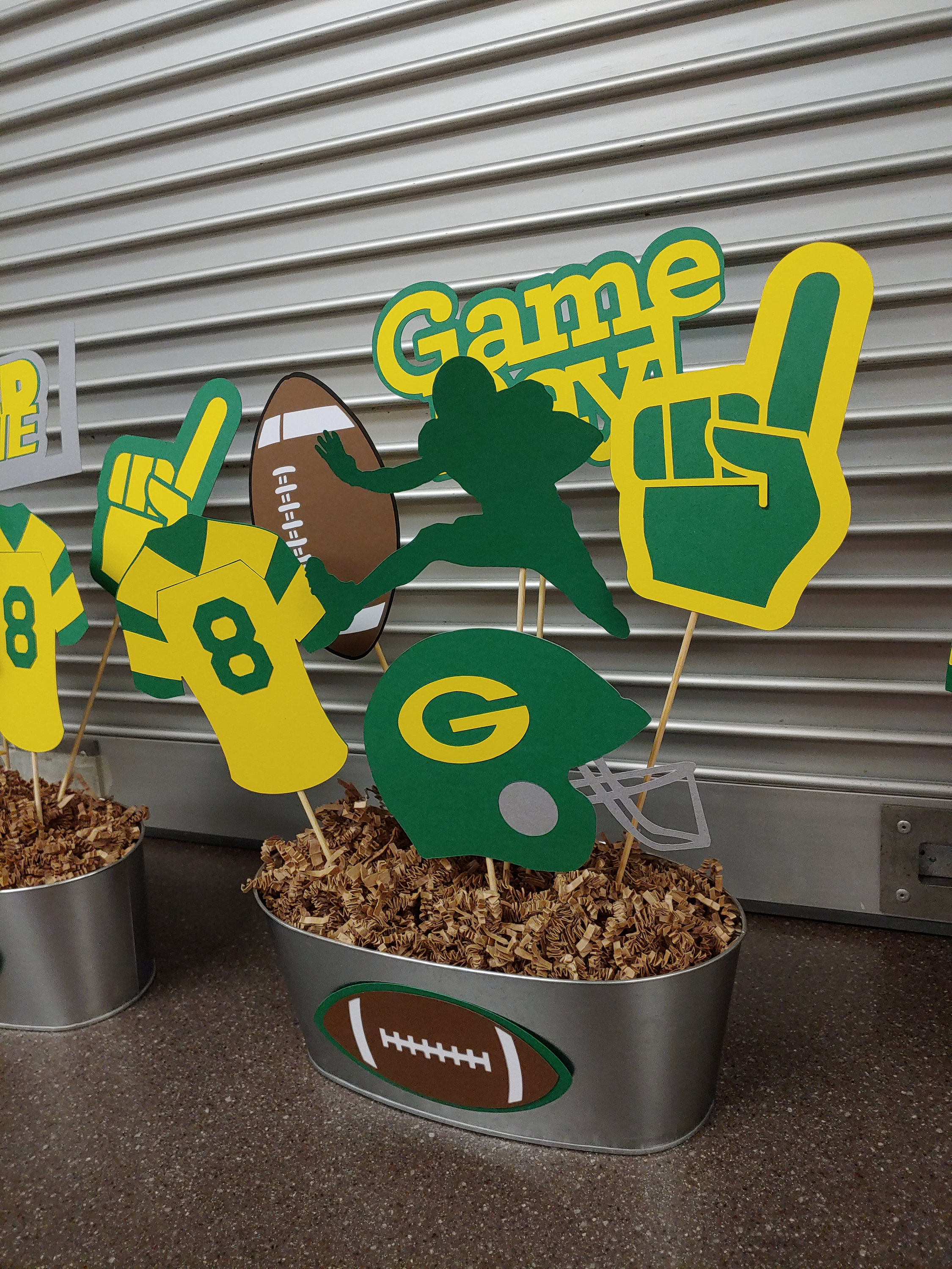 Football Centerpiece Game Day Football Centerpiece Helmet | Etsy