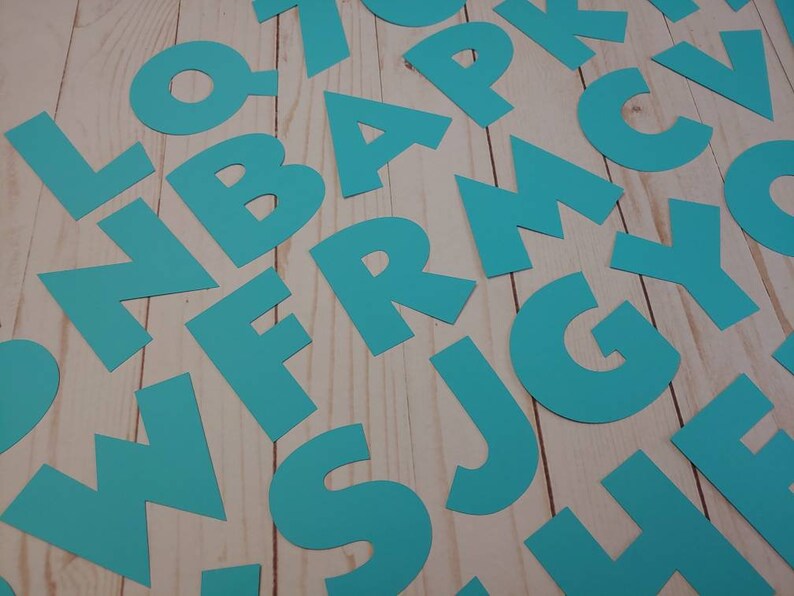 Custom Cutout Letters Letters in Fun Block Font DIY Letter - Etsy