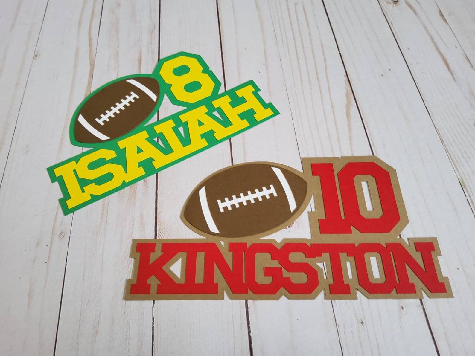 Football Cake Topper - Personalized Football Cake Topper - Football ...