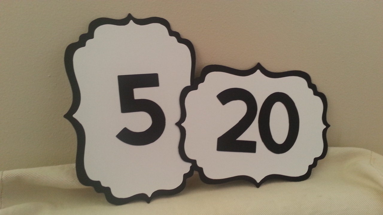 Event Table Numbers Double Sided Wedding Birthday | Etsy