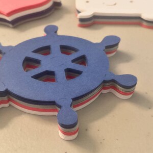 Nautical Cutouts, Anchor, Ship Wheel, Whale, Sail Boat Die Cuts ...