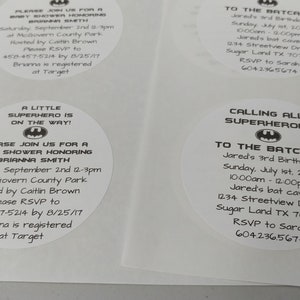 Round Party Sticker Labels, 3 Inch Round Party Information Stickers, 3 ...