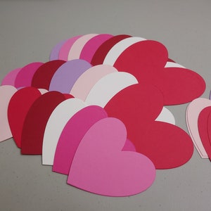 Valentine Heart Cutouts, Heart Die Cuts, Valentine's Day Cardstock ...