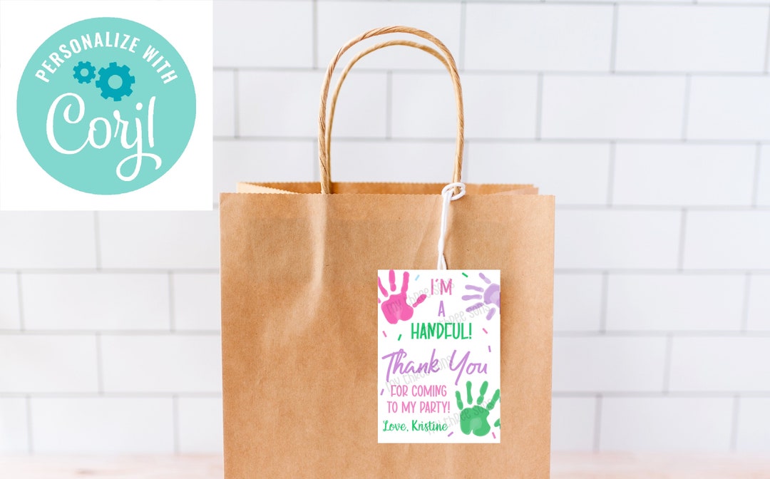 Hi Five Handful Thank You Tag - Printable Hi Five Thank You Tag- Hi ...