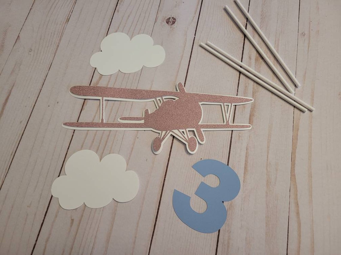 Airplane Cake Topper Airplane Themed Party Airplane Cake - Etsy