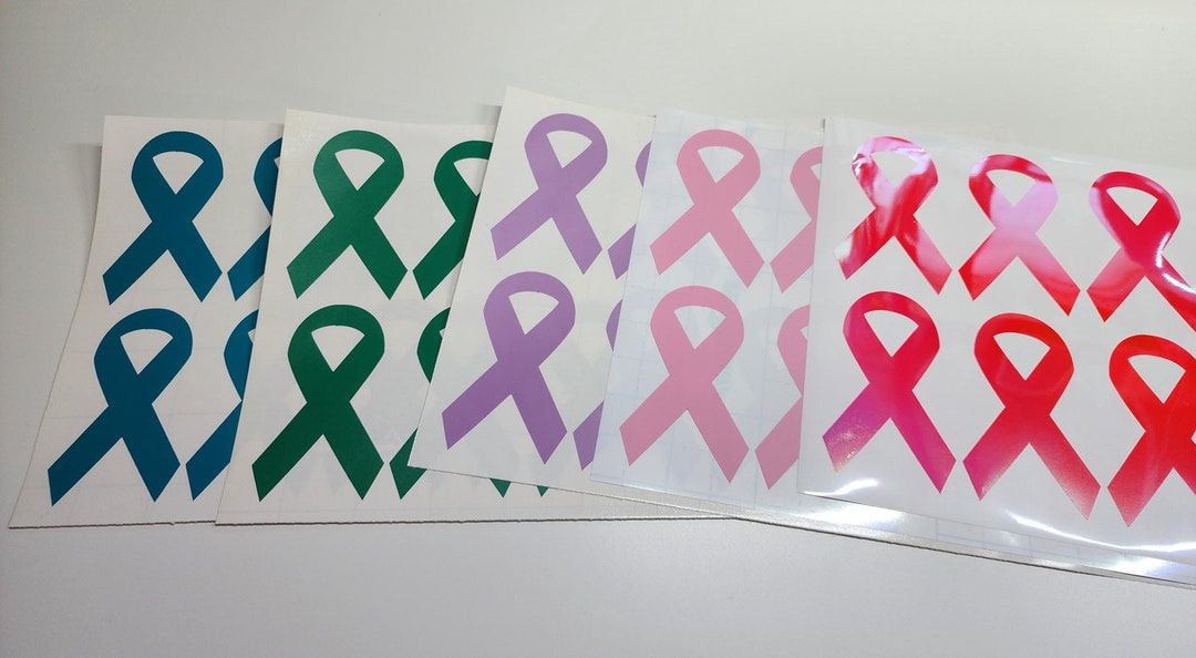Awareness Ribbon Vinyl Decals, Awareness Ribbon Stickers, Awareness ...