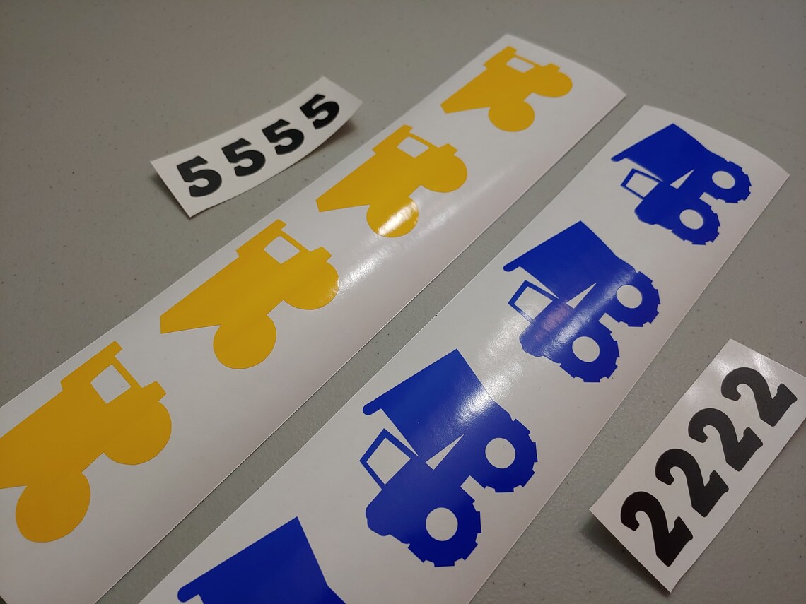 8 Construction Truck Vinyl Cutouts Dump Truck Cutouts | Etsy