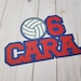 Volleyball Cake Topper - Personalized Volleyball Cake Topper ...