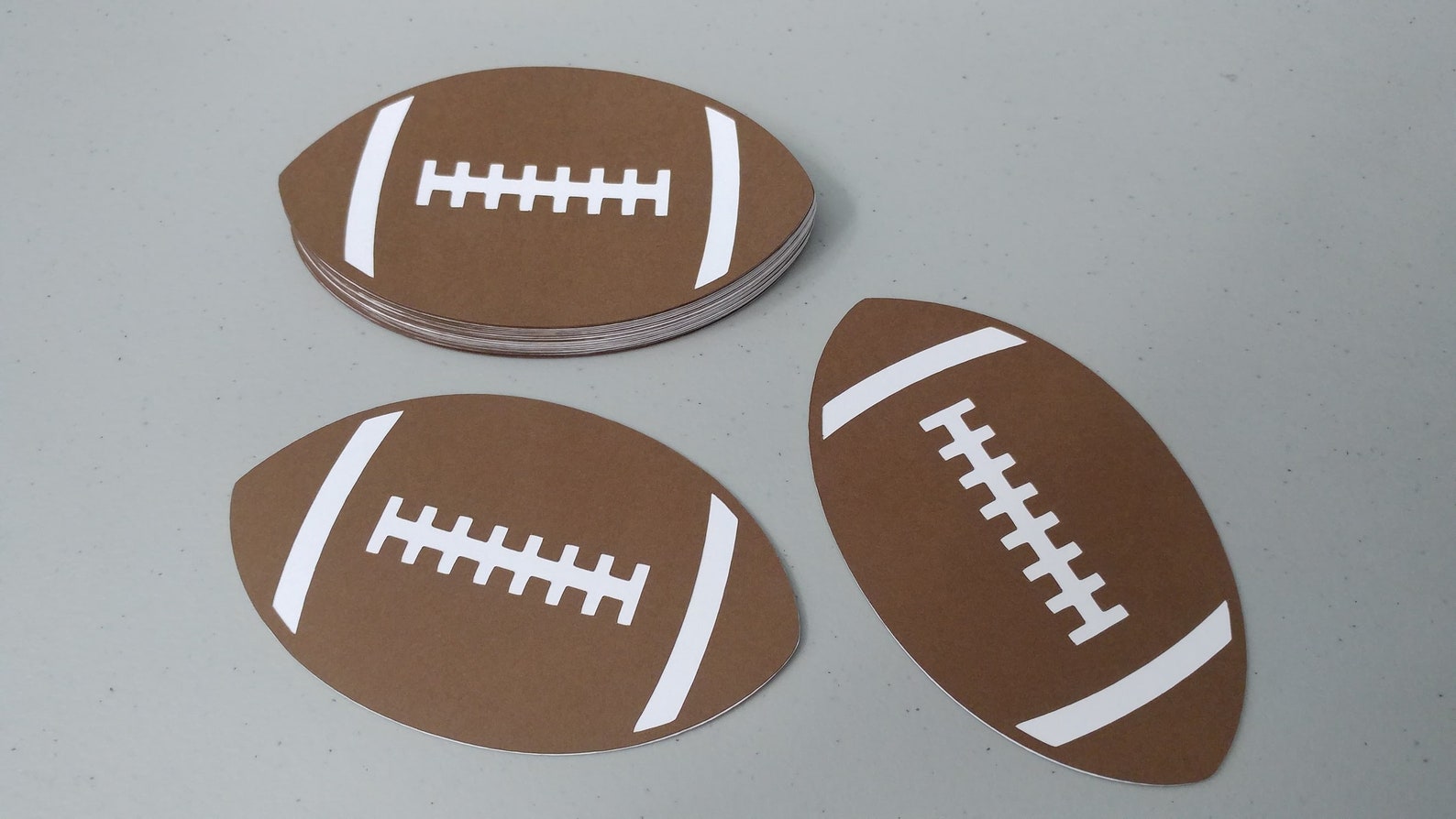 Football Cutouts 12 Football Die Cuts Football Party Tags - Etsy