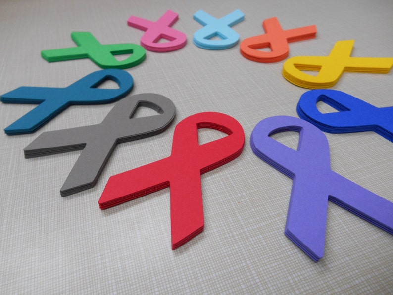 Awareness Ribbon Cutouts Awareness Ribbon Die Cuts Awareness - Etsy