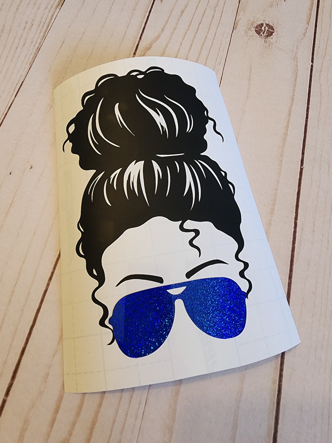 Messy Bun Decal Messy Bun Mom Decal Messy Bun Car Window Decal - Etsy