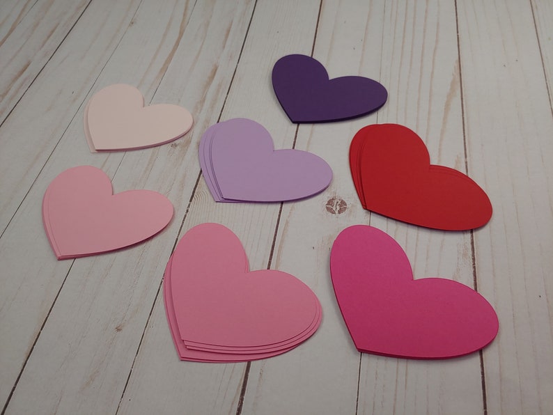 Valentine Heart Cutouts Heart Die Cuts Valentine's Day - Etsy
