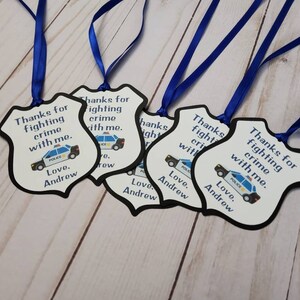 Police Theme Favor Tags - Police Party Goody Bag Tags - Set of 12 ...