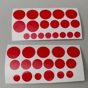 Vinyl Circles, 36 Round Vinyl Cutouts, Circle Stickers, Round Vinyl Die ...