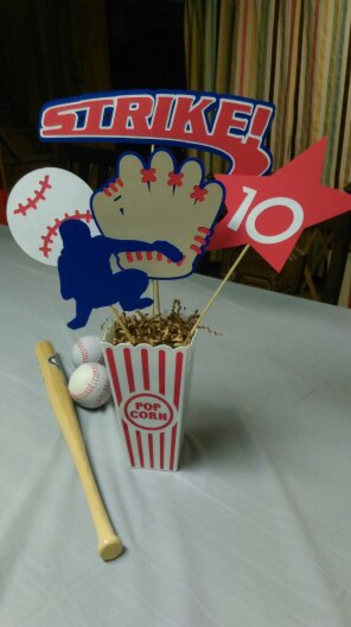 Baseball Centerpieces Baseball Birthday Glove Baseball - Etsy