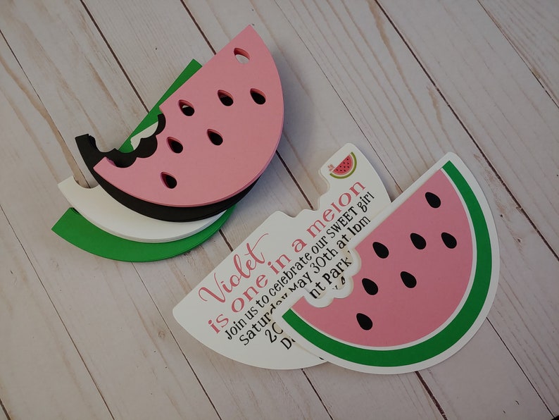DIY Watermelon Invitations Watermelon Themed Party - Etsy