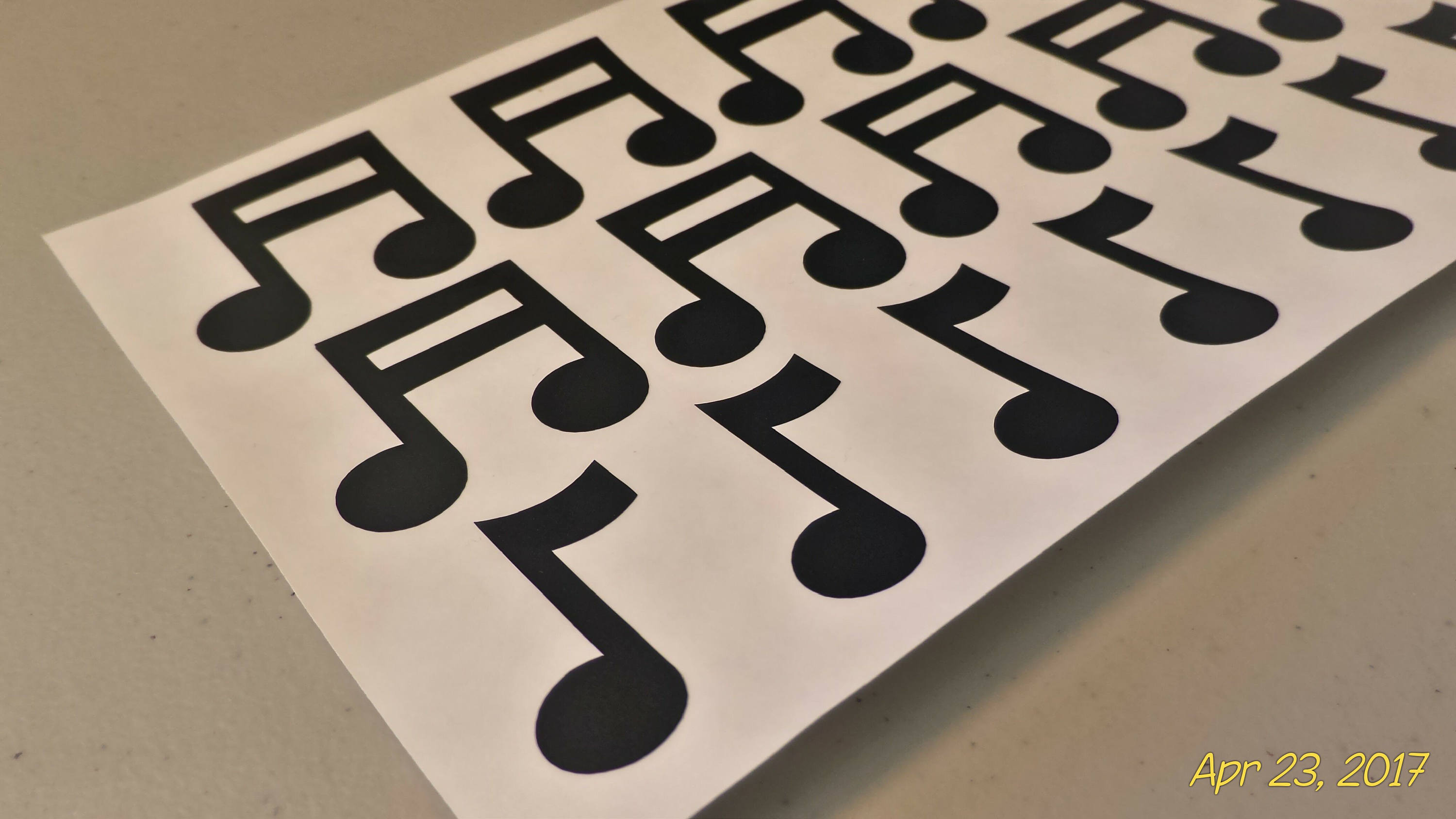 24 Musical Note Stickers 1 Inch Tall Choose Your Color | Etsy