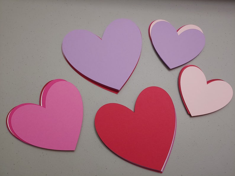 Valentine Heart Cutouts Heart Die Cuts Valentine's Day - Etsy