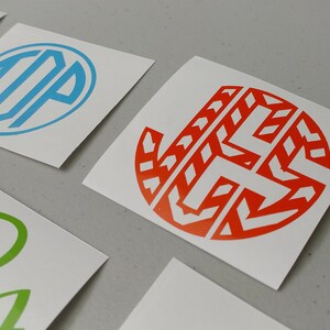 Monogram Vinyl Decal, Cell Phone Monogram, Laptop Monogram, Yeti ...