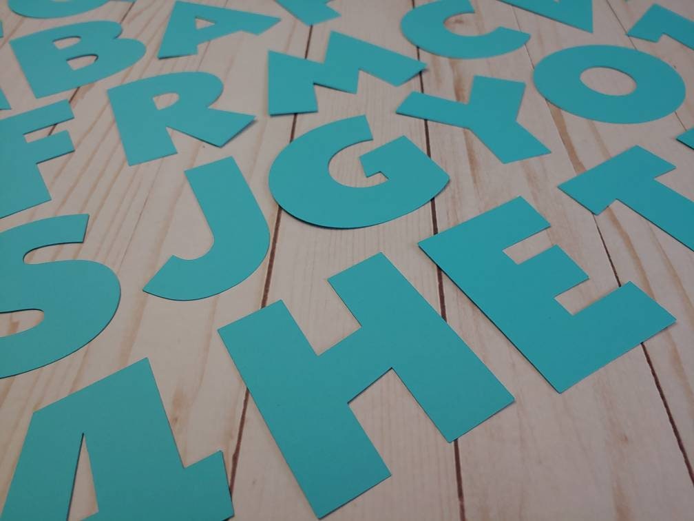 Custom Cutout Letters Letters in Fun Block Font DIY Letter | Etsy
