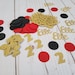 Custom Table Confetti Red Black and Gold Glitter Party Confetti Custom ...