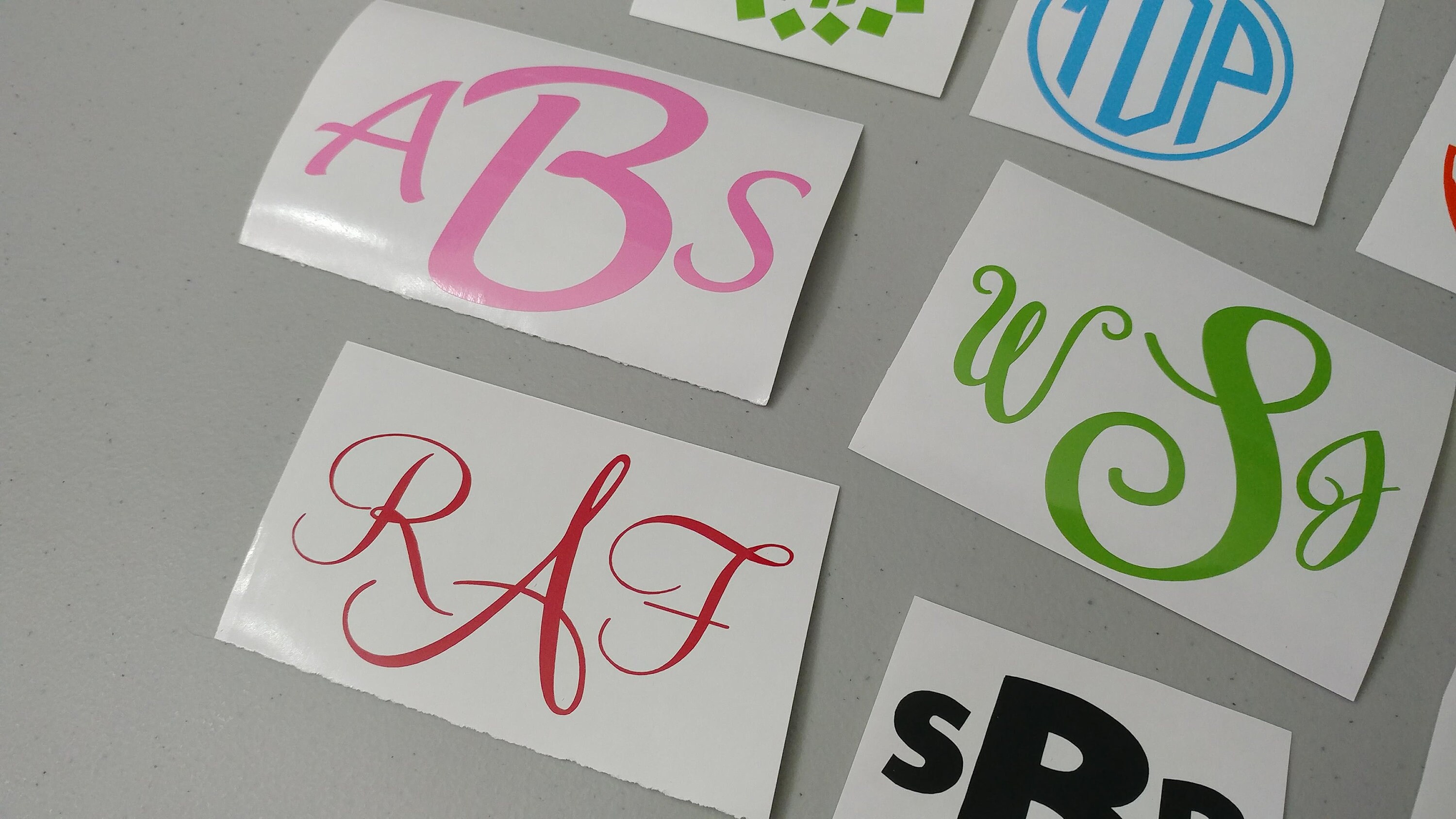 Monogram Vinyl Decal, Cell Phone Monogram, Laptop Monogram, Yeti ...