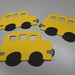 School Buses - 4 X 3 Inches - Cardstock Die Cuts for Scrapbooking ...