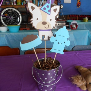 Dog Theme Centerpiece - Dog Birthday Party - Puppy Baby Shower - Dog ...