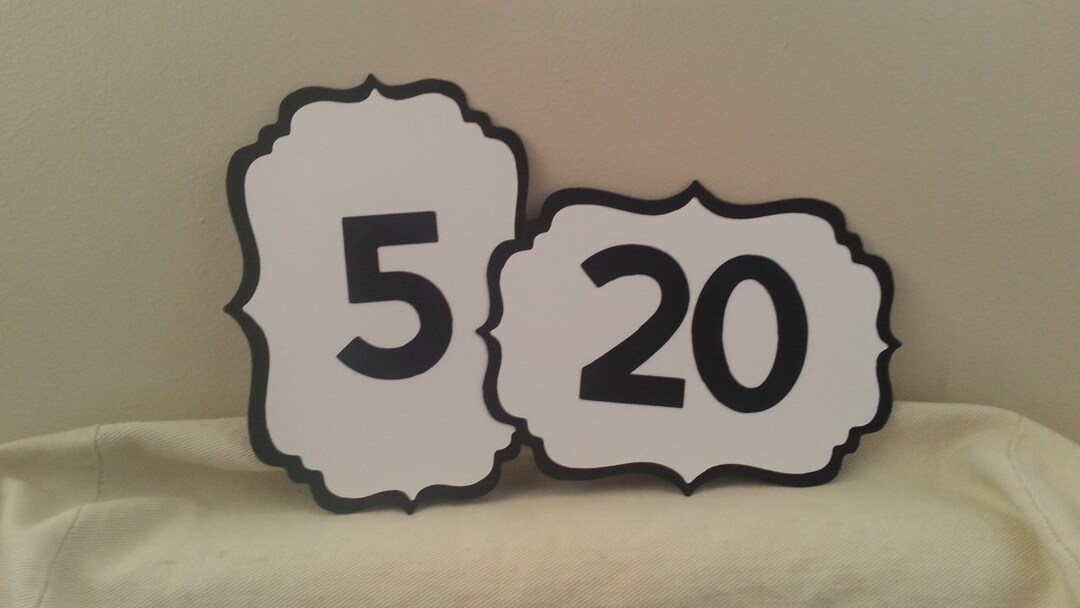 Event Table Numbers, Double Sided, Wedding, Birthday, Anniversary ...