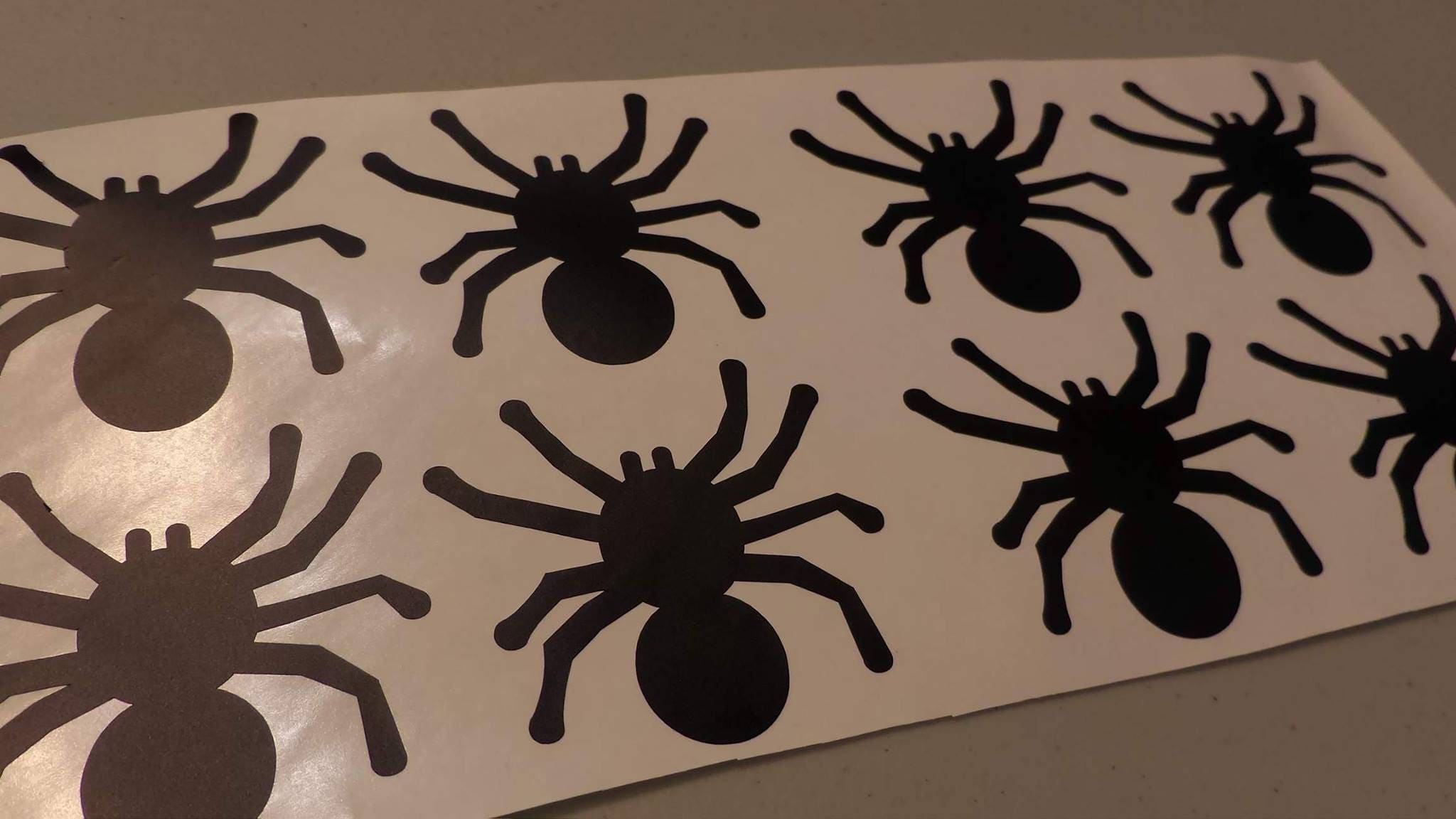 8 Black Spider Vinyl Stickers for Halloween Spiderman Vinyl | Etsy