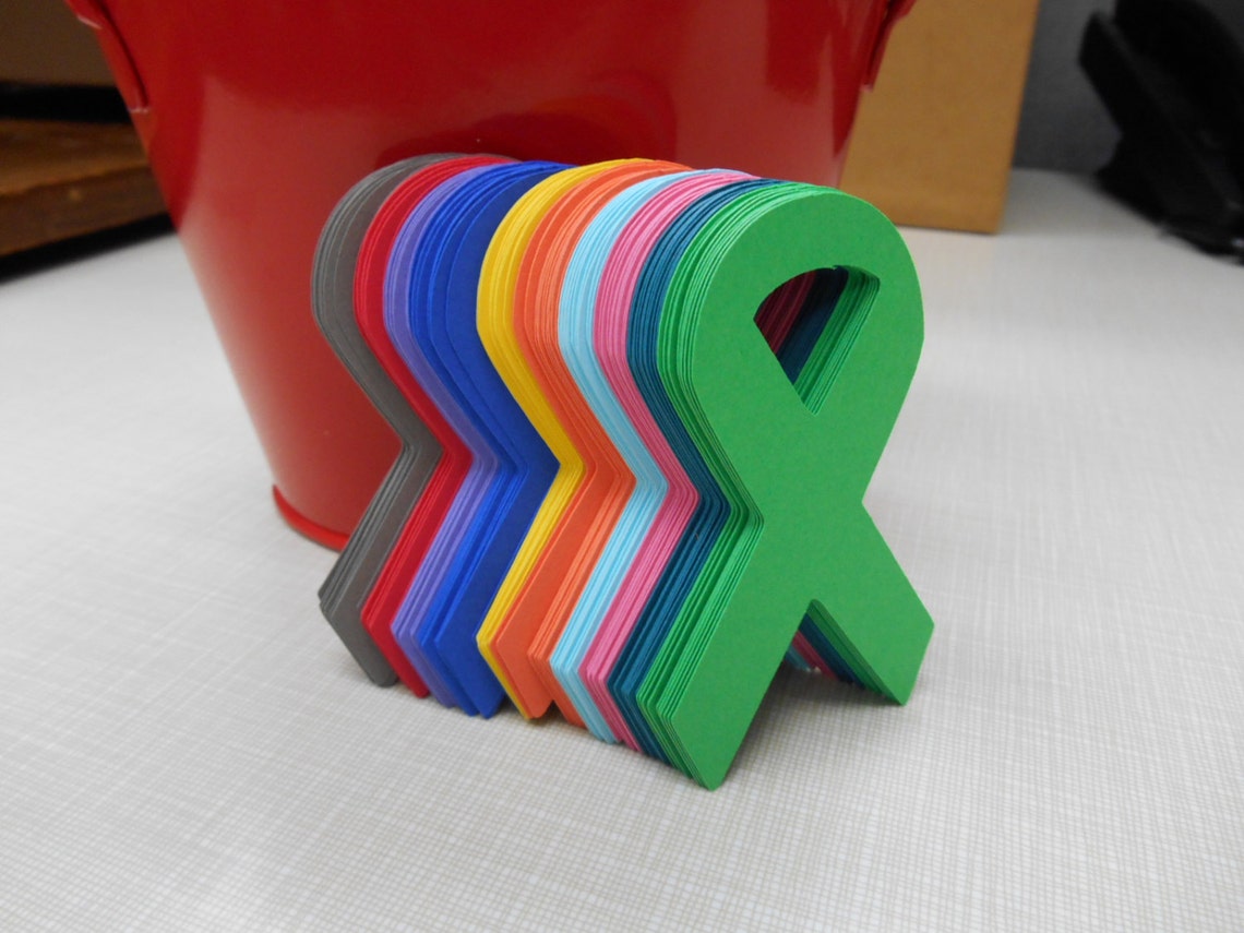 Awareness Ribbon Cutouts Awareness Ribbon Die Cuts Awareness - Etsy