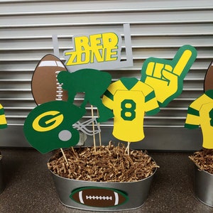 Football Centerpiece - Red Zone Football Centerpiece - Helmet- Football ...