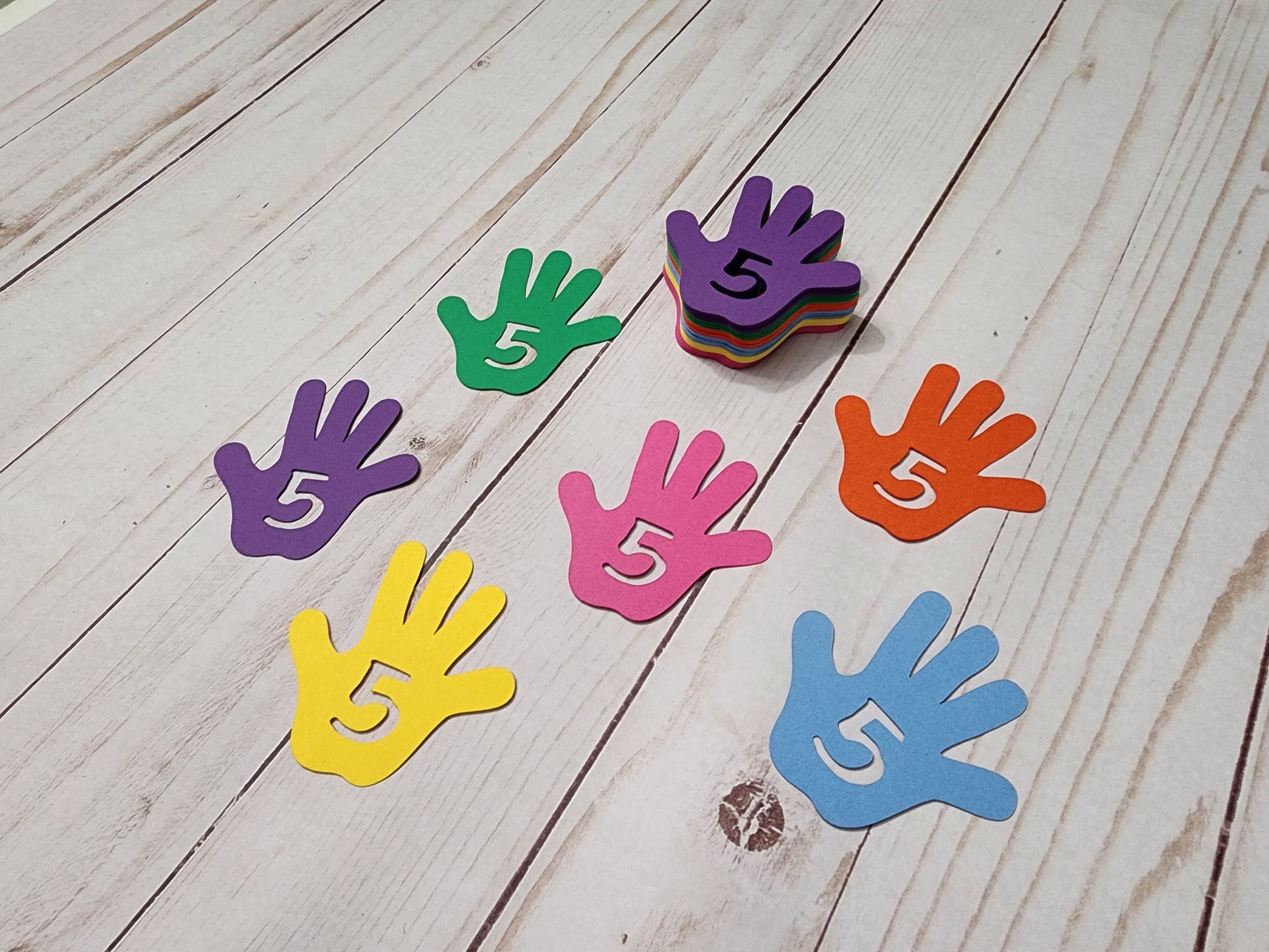Hi Five Cupcake Toppers - Hi Five I'm Five Birthday Party Theme - Hi ...