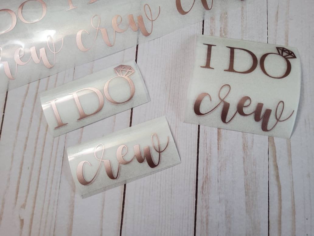 I Do Crew Iron-on Decals - Bridal Iron-on Decals - Face Mask Decals ...