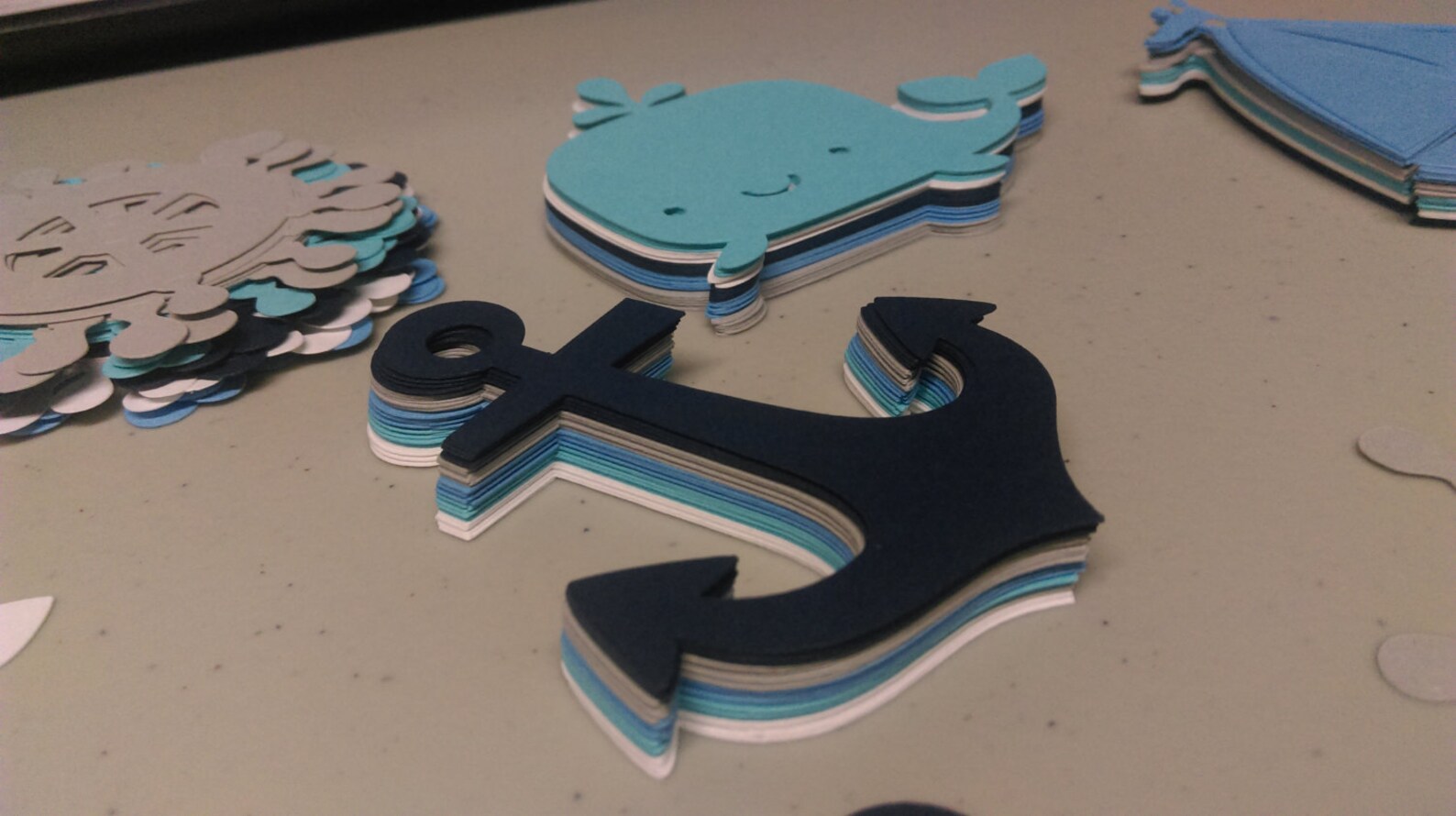 Nautical Cutouts, Anchor, Ship Wheel, Whale, Sail Boat Die Cuts ...