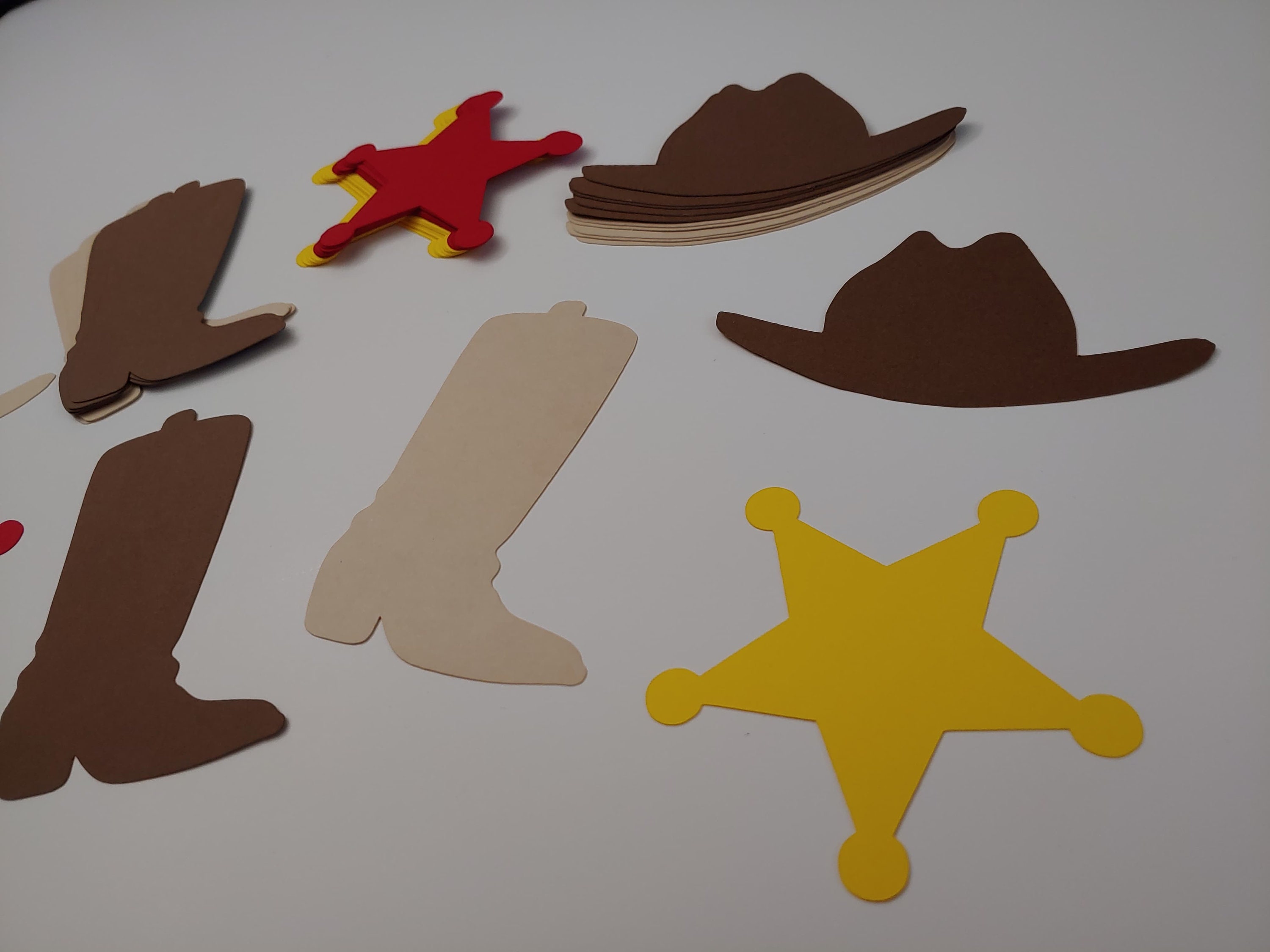 Cowboy Cutouts Cowboy Boots Cutouts Sheriff Badge Cutouts - Etsy
