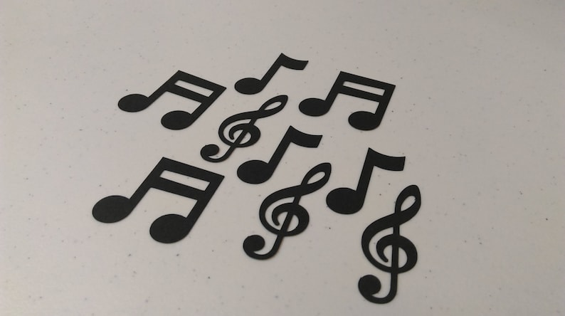 Music Notes Die Cuts, 64 Musical Notes Cutouts, 1.5 Inches, for ...