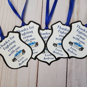 Police Theme Favor Tags - Police Party Goody Bag Tags - Set of 12 ...