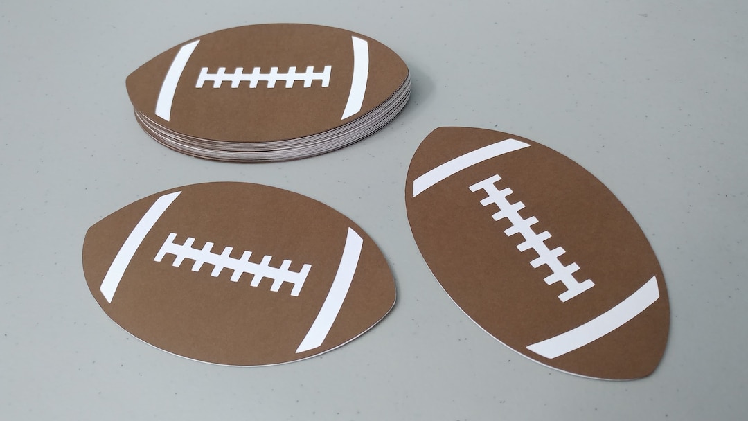 Football Cutouts - 12 Football Die Cuts - Football Party Tags - Sports ...